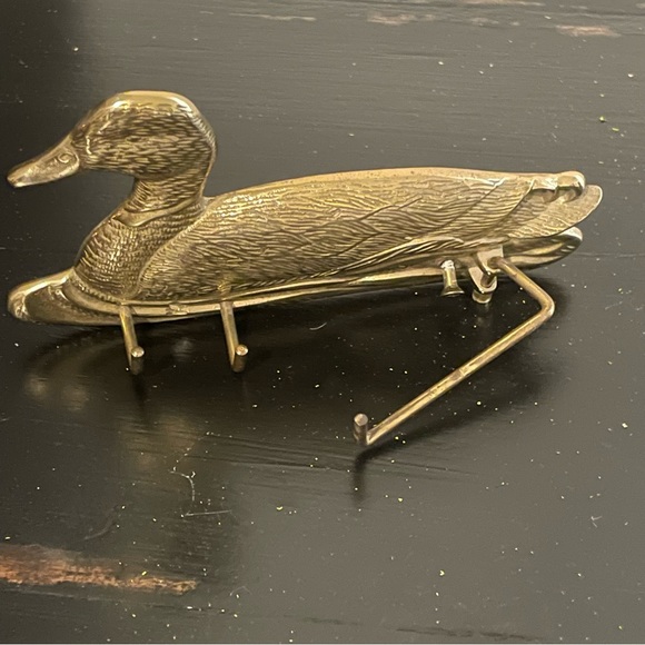 Wall Decor | Vtg Solid Brass Duck Wall Mount Hook Key Tie Belt Holder ...